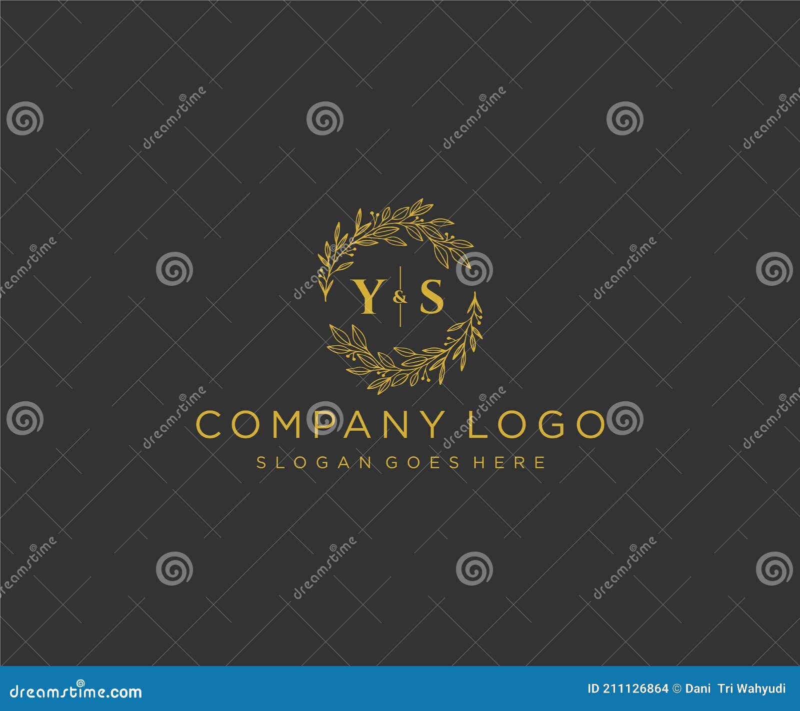 Initial YS Letters Floral Frames. Monogram Wedding, Wedding Invitation ...