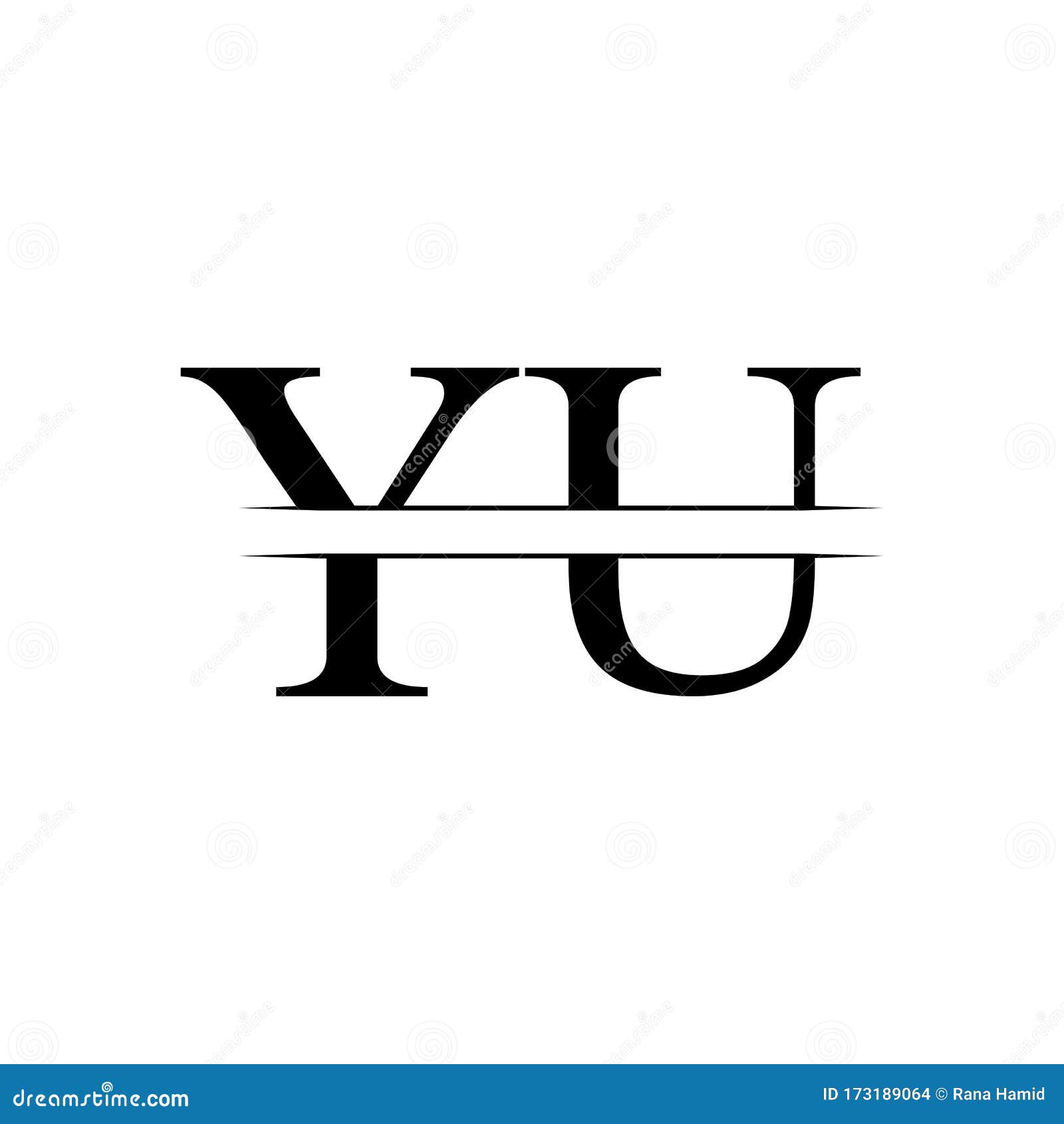 Initial YU Logo Design Vector Template. Creative Letter YU Business ...