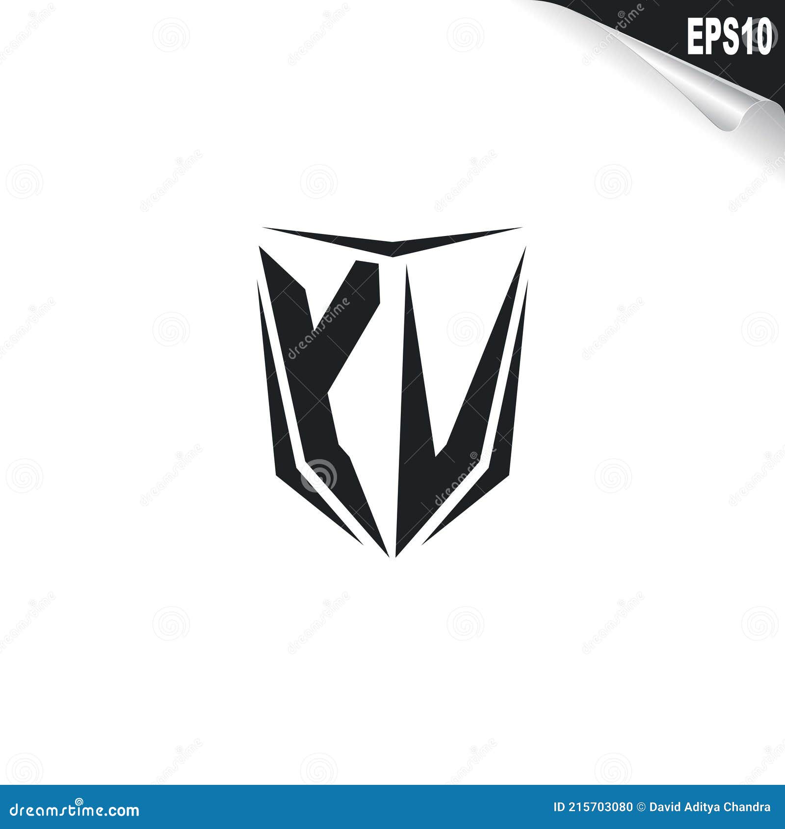 Initial YV Logo Design with Shield Style, Logo Business Branding Stock ...