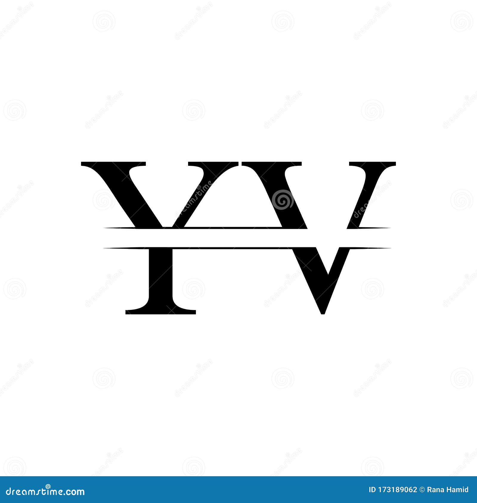 Initial YV Logo Design Vector Template. Creative Letter YV Business ...