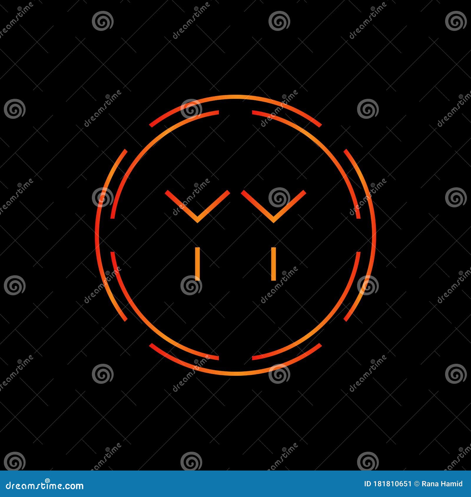 Initial YY Logo Design Vector Template. Creative Circle Letter YY ...