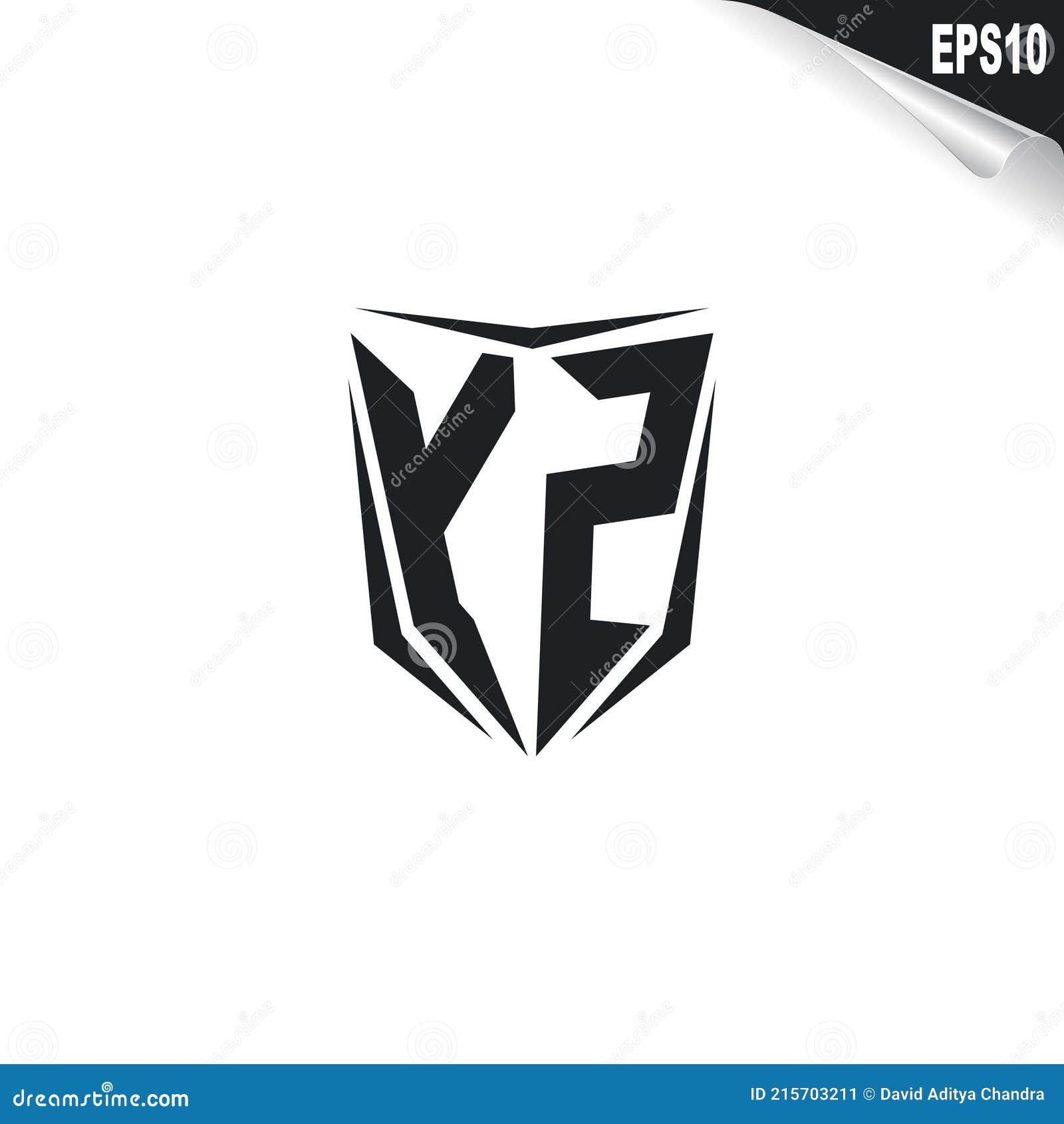 Initial YZ Logo Design with Shield Style, Logo Business Branding Stock ...