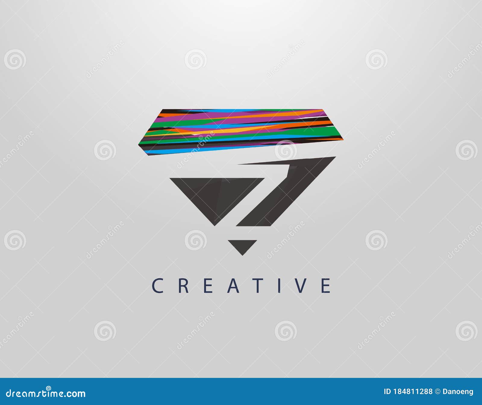 Initial Z Abstract Diamond Logo. Creative Z Letter Design with Colorful ...