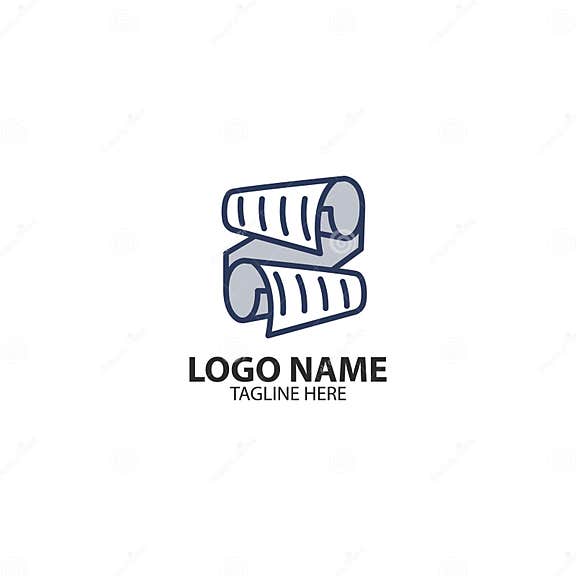 Initial Z with Paper Roll Logo Design Vector Stock Vector ...