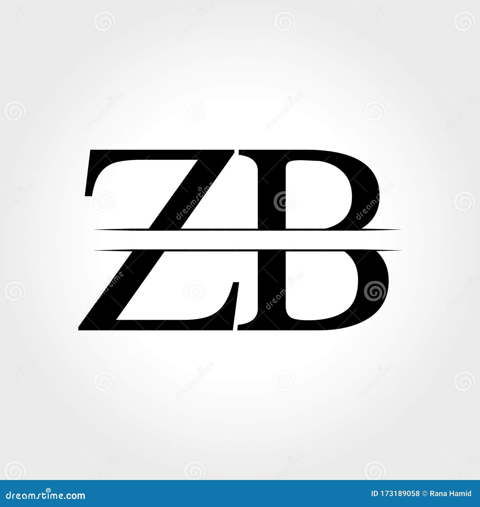 Initial ZB Logo Design Vector Template. Creative Letter ZB Business ...