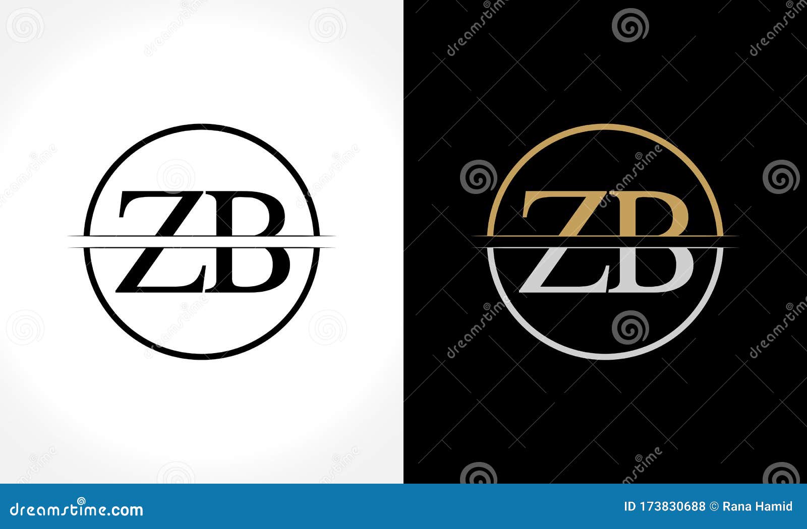 Initial ZB Logo Design Vector Template. Creative Letter ZB Business ...