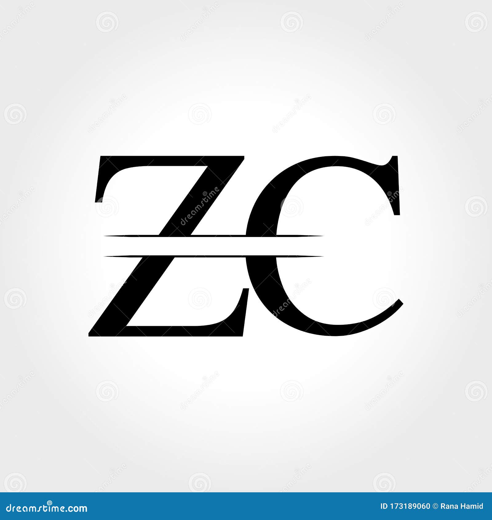 Initial ZC Logo Design Vector Template. Creative Letter ZC Business ...