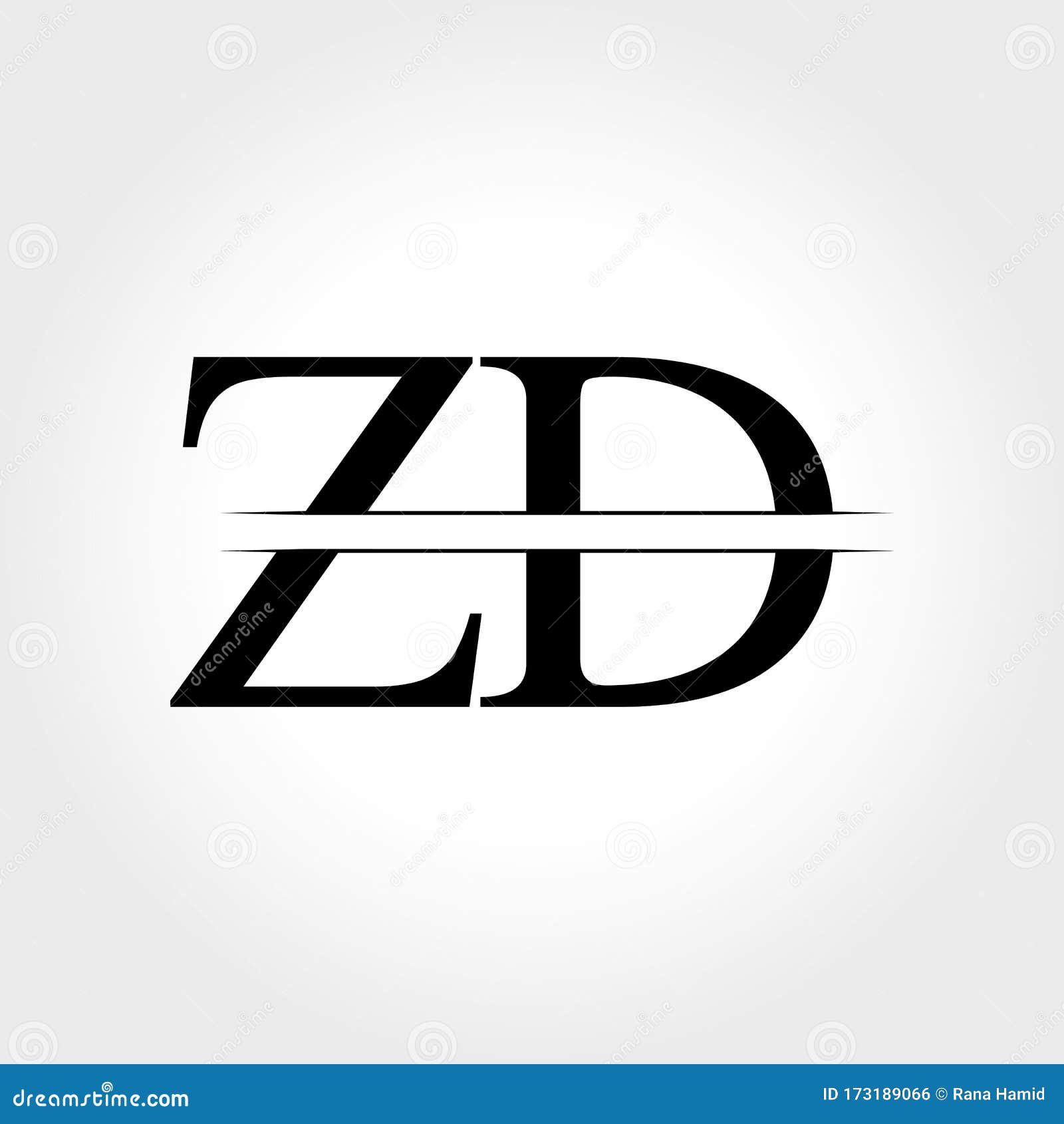 Initial ZD Logo Design Vector Template. Creative Letter ZD Business ...