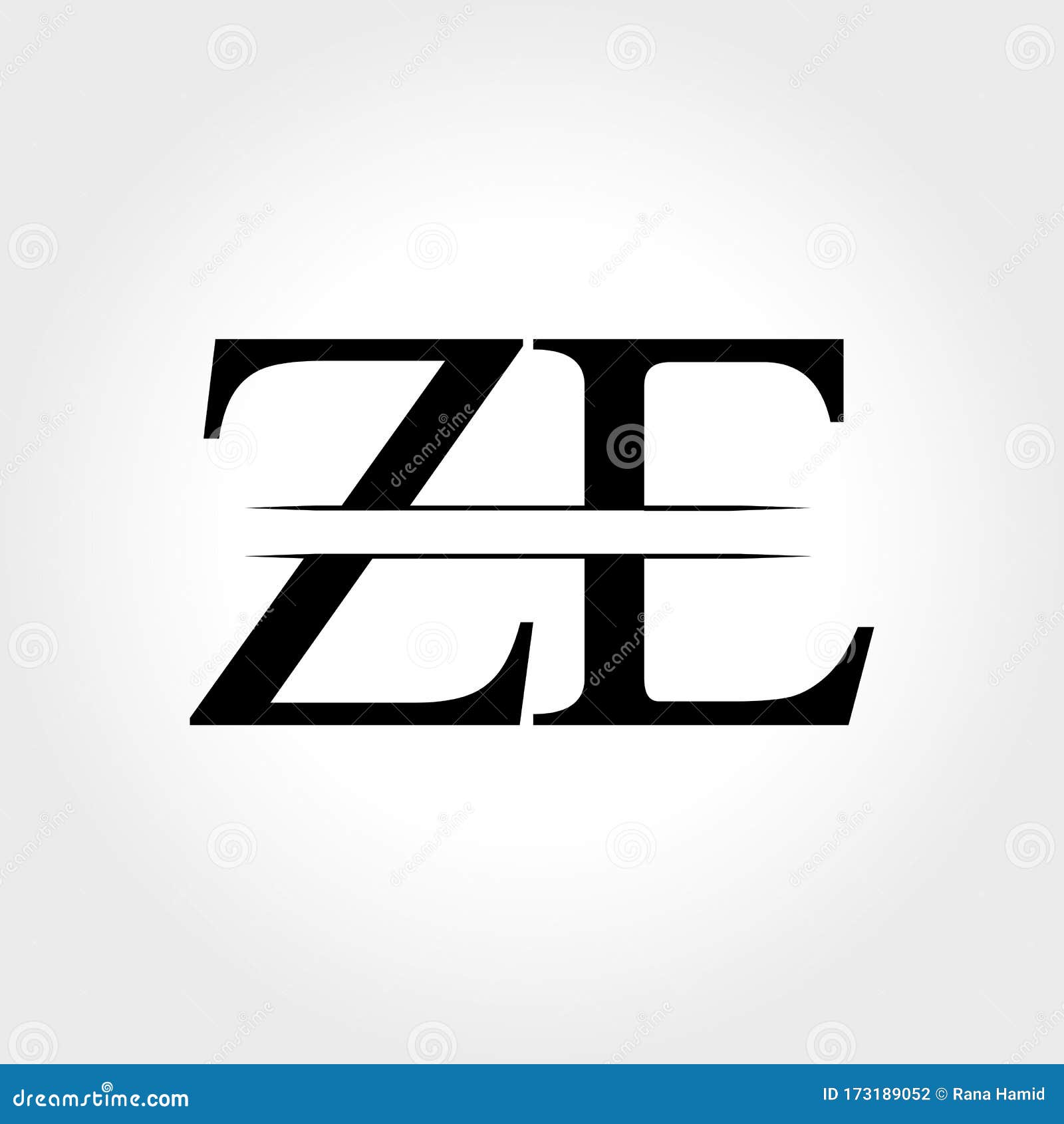 Initial ZE Logo Design Vector Template. Creative Letter ZE Business ...