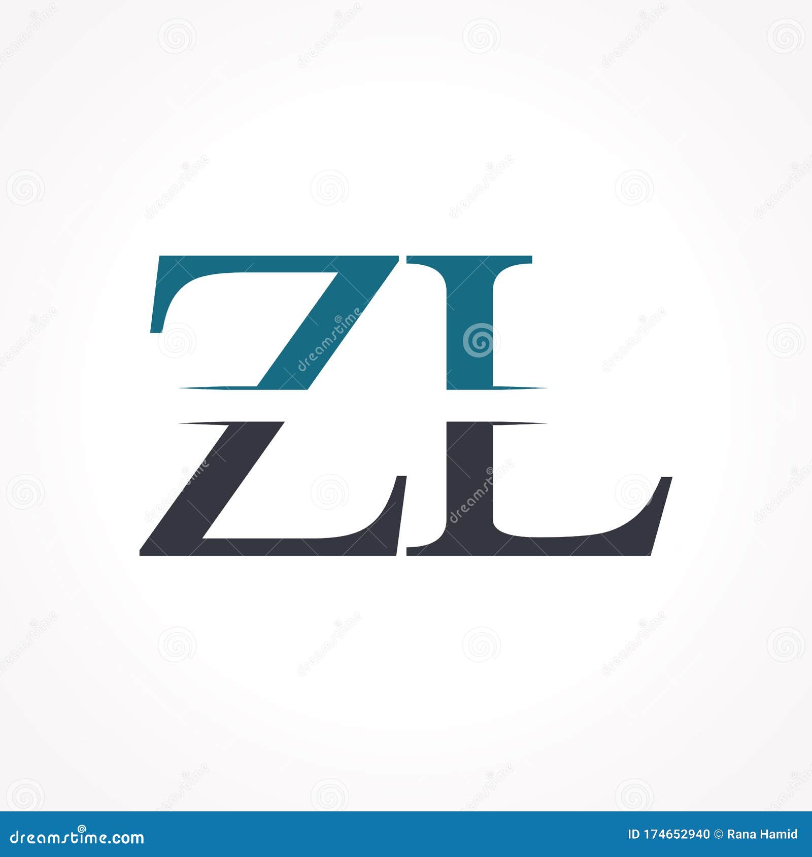 Initial ZL Logo Design Vector Template. Creative Letter ZL Business ...