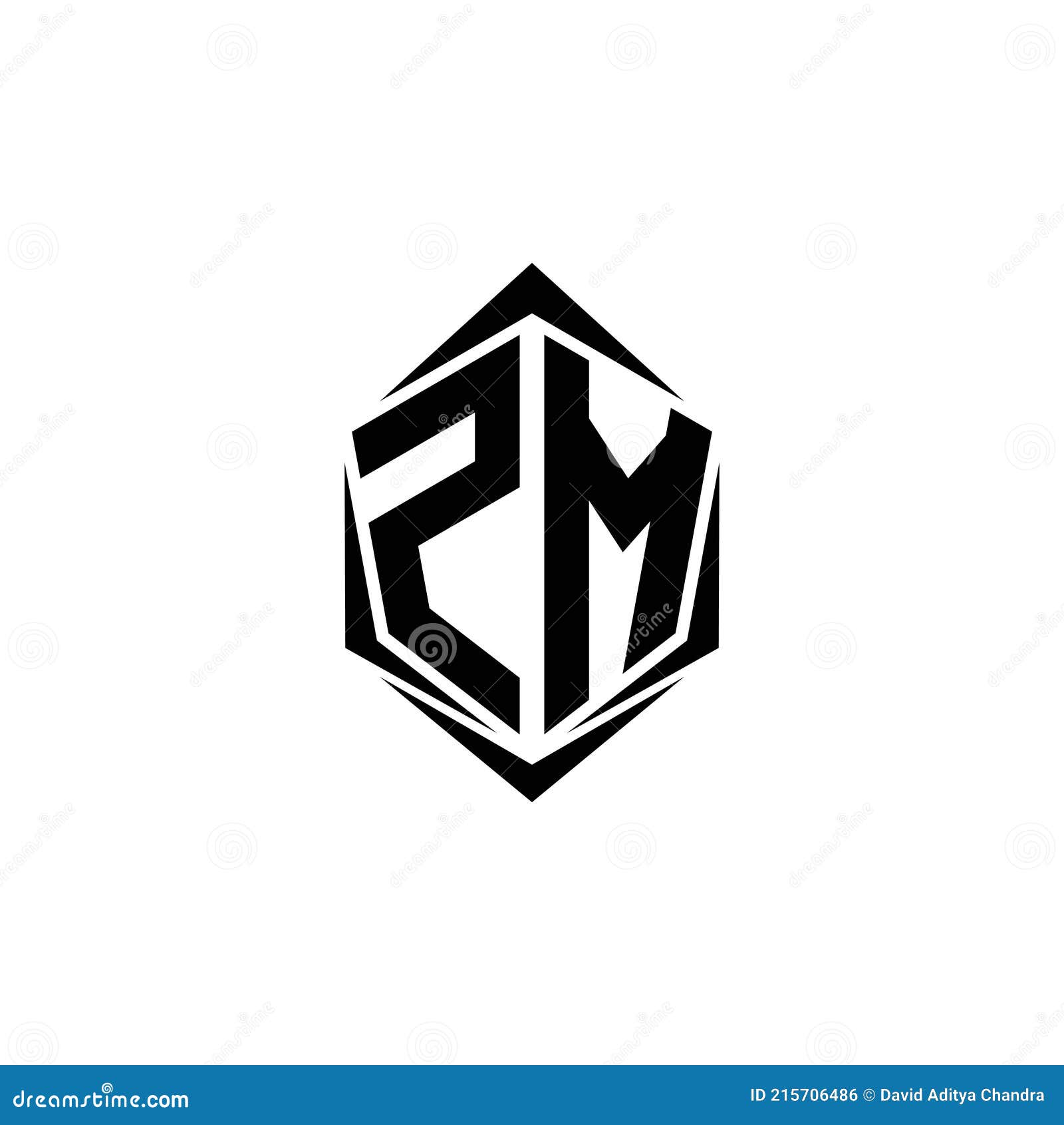 Initial ZM Logo Design with Shield Style, Logo Business Branding Stock ...