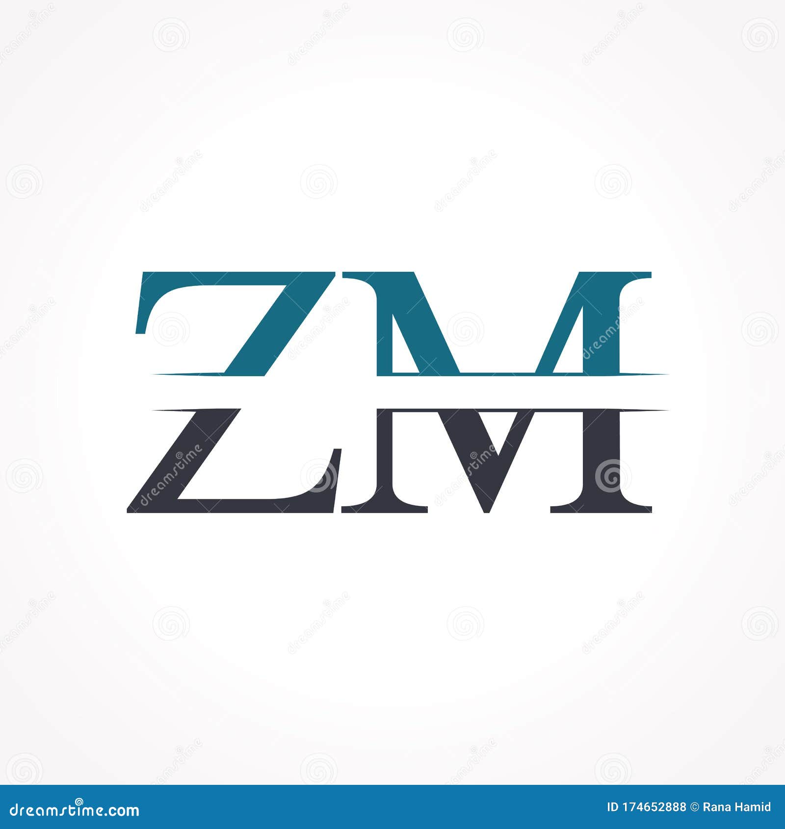 Initial ZM Logo Design Vector Template. Creative Letter ZM Business ...