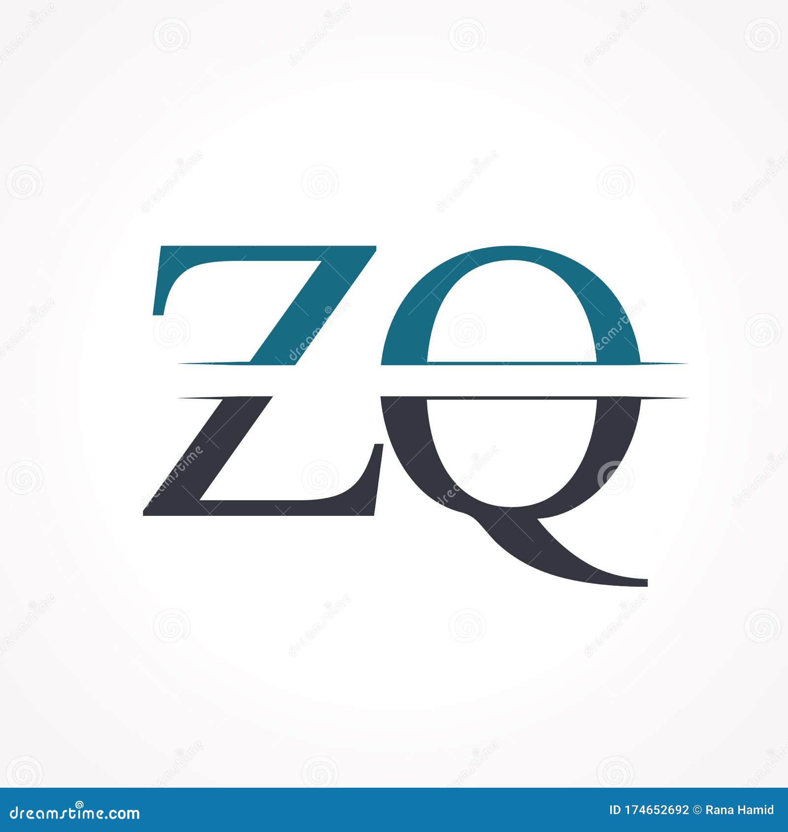 Initial ZQ Logo Design Vector Template. Creative Letter ZQ Business ...