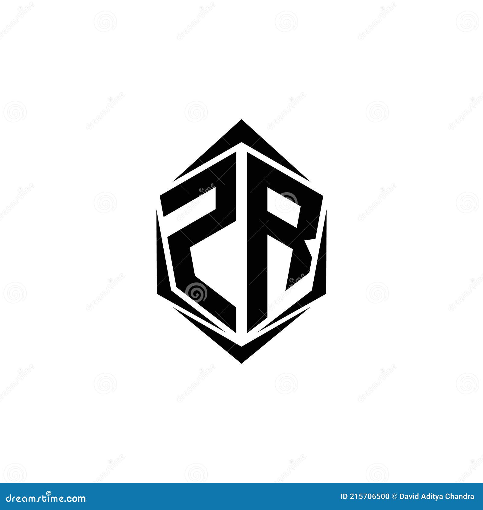 Initial ZR Logo Design with Shield Style, Logo Business Branding Stock ...