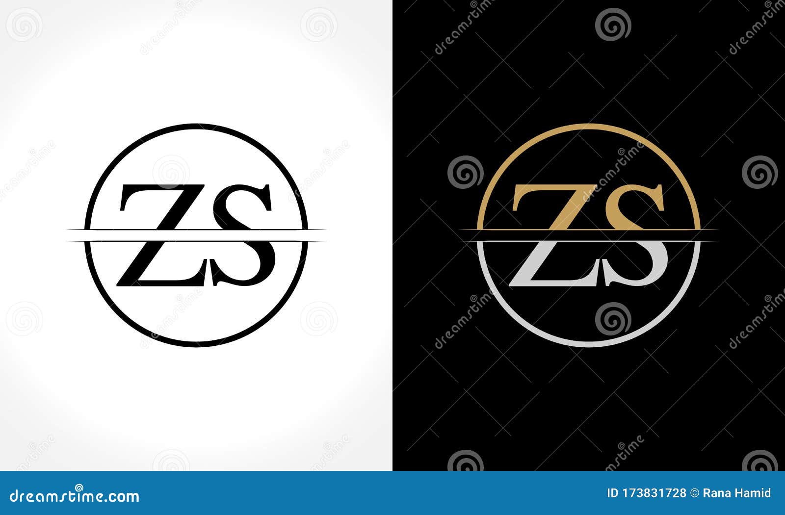 Initial ZS Logo Design Vector Template. Creative Letter ZS Business ...