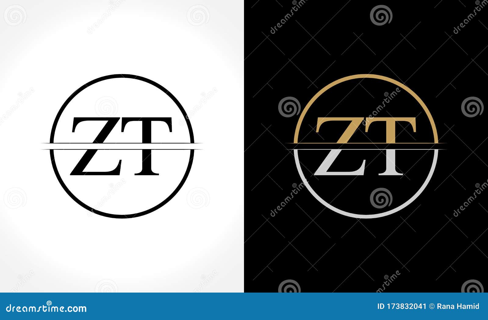 Initial ZT Logo Design Vector Template. Creative Letter ZT Business ...