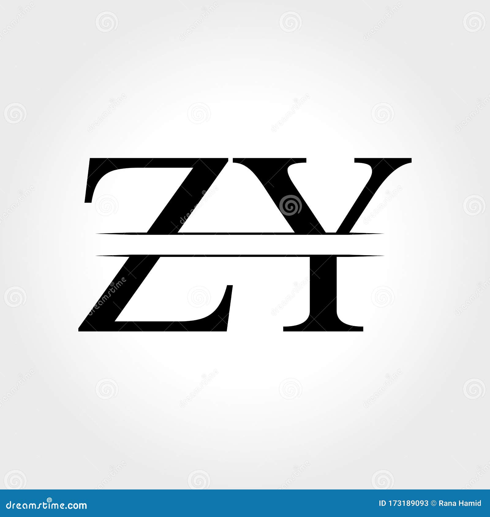 Initial Zy Logo Design Vector Template Creative Letter Zy Business Logo Vector Illustration