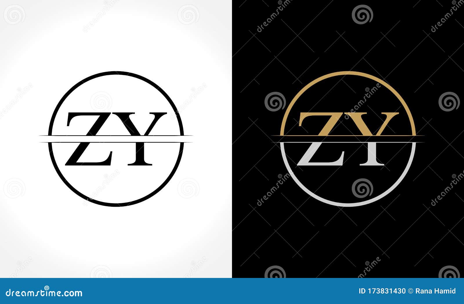 Initial Zy Logo Design Vector Template Creative Letter Zy Business Logo Vector Illustration