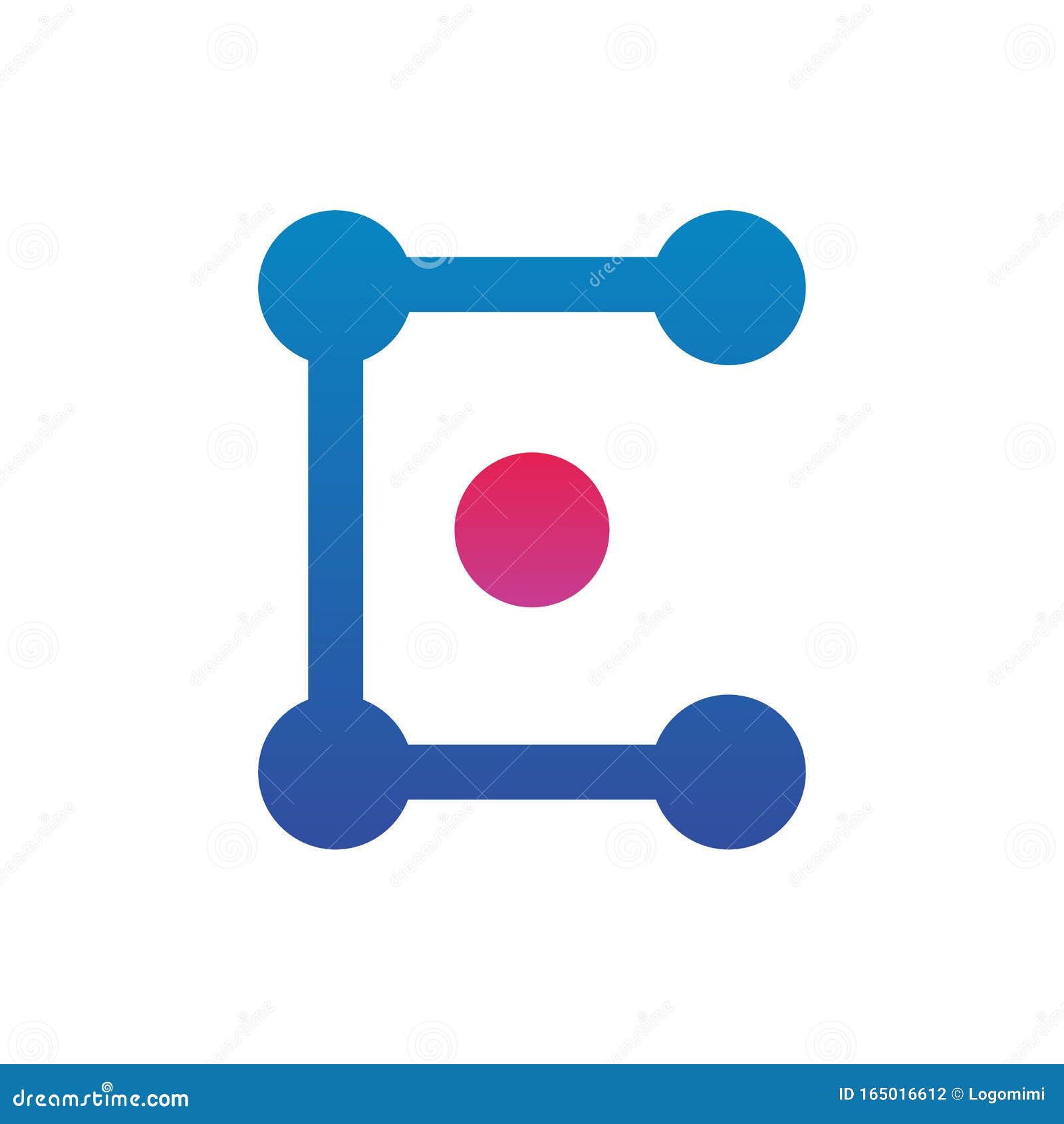 Initialbuchstabe E-Logo-Designvorlage, Konzept Der Punktverbindung ...