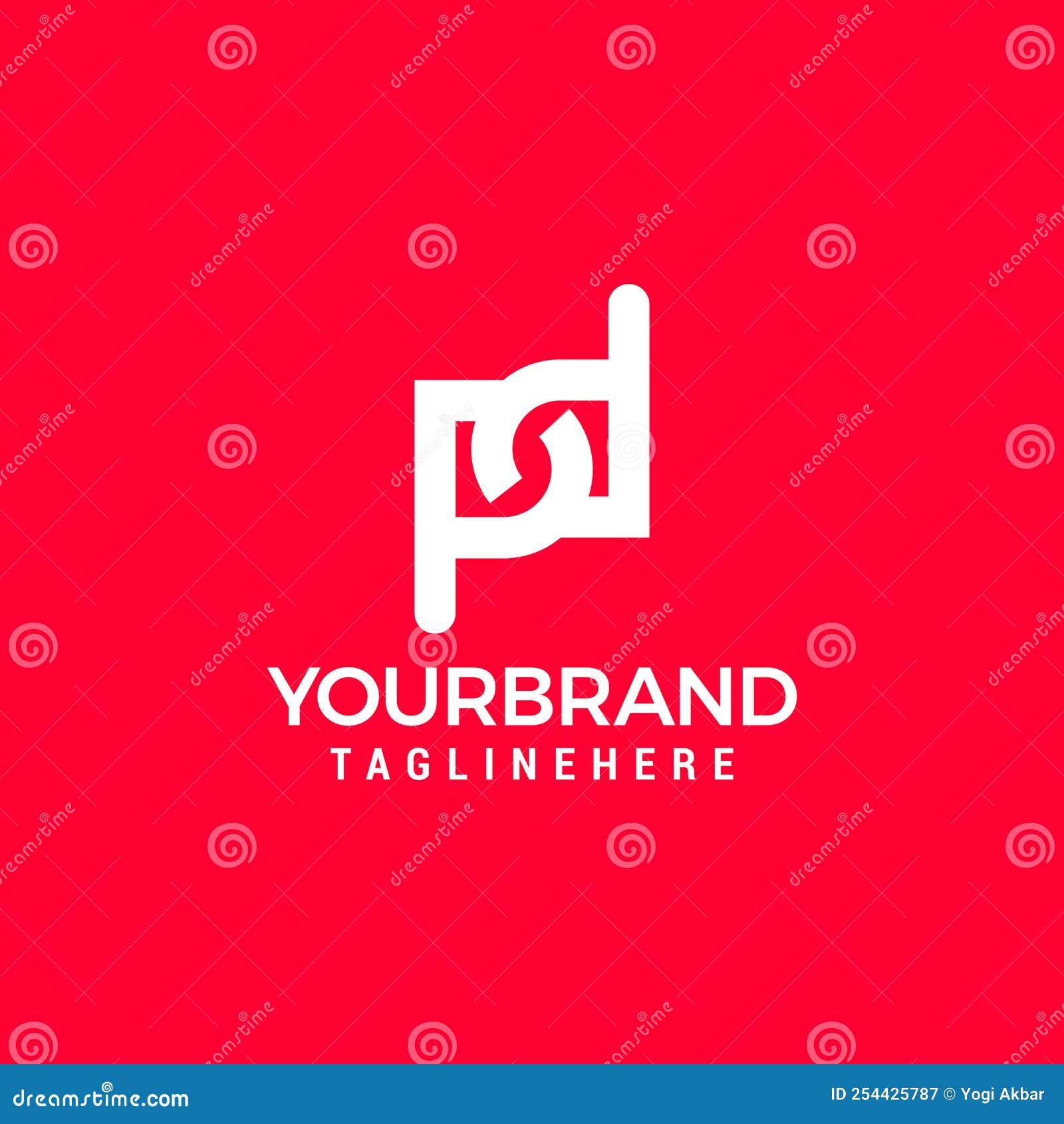 Initials Alphabet Letters DP or PD Monogram Logo Design Vector Stock ...