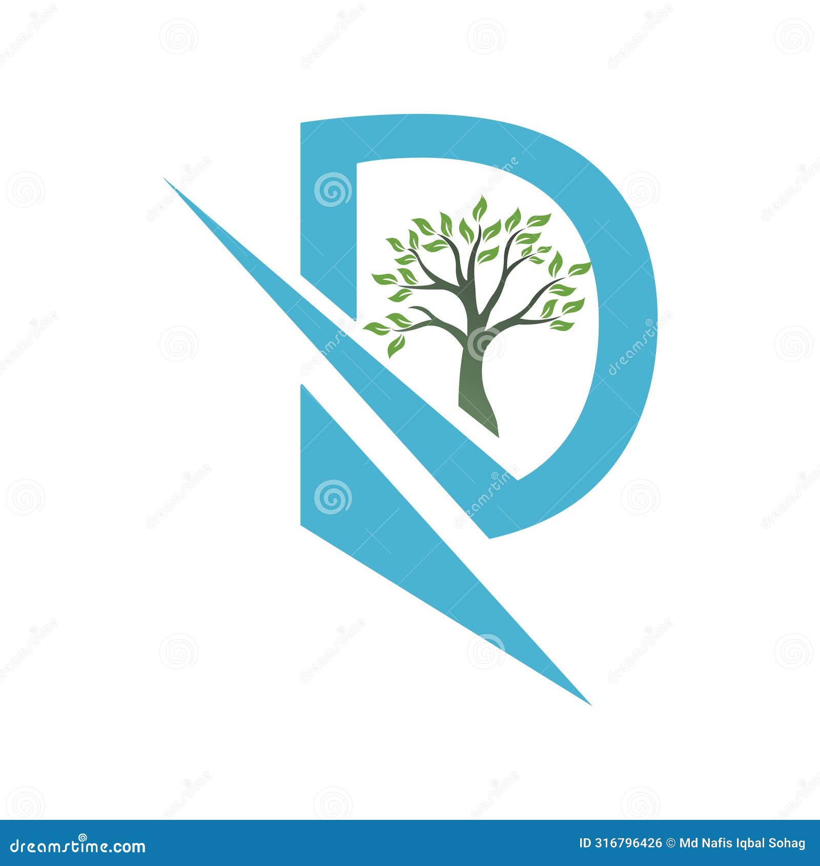 Initials D Letters Logo Template Images. D Green Leaf Logo Vector Best ...