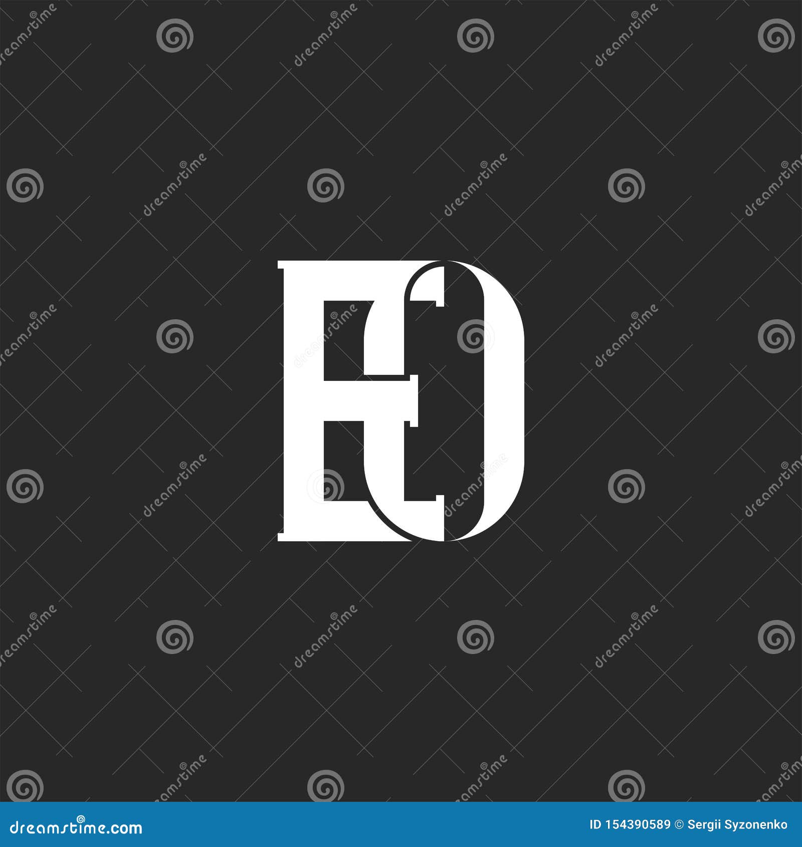 Initials EO Or OE Creative Logo Monogram, Two Overlapping Bold Letters ...