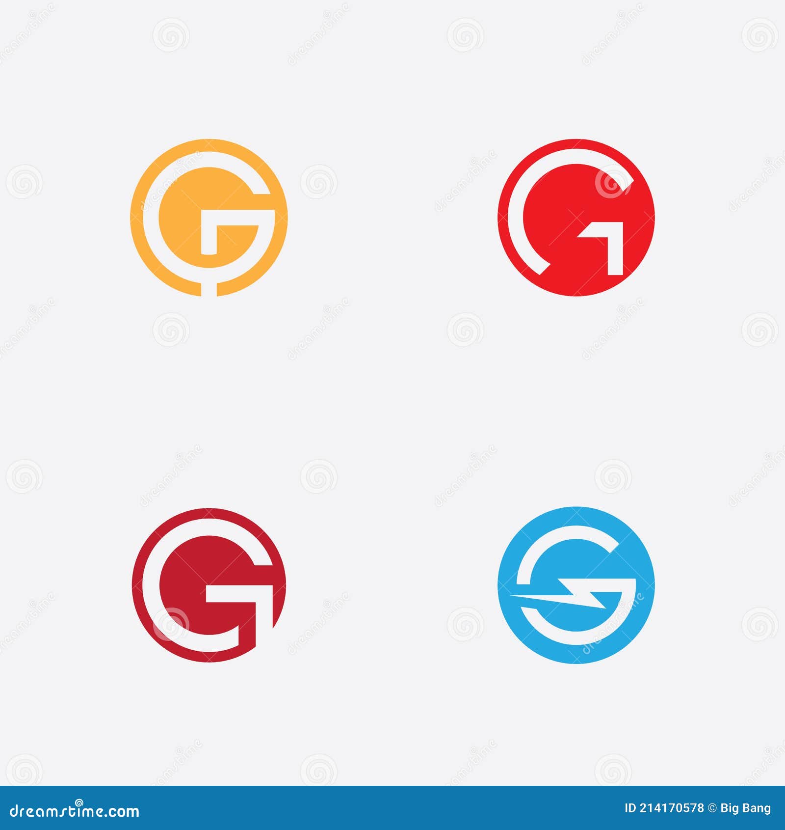 Initials G Logo Icon Vector Design Template Stock Vector - Illustration ...