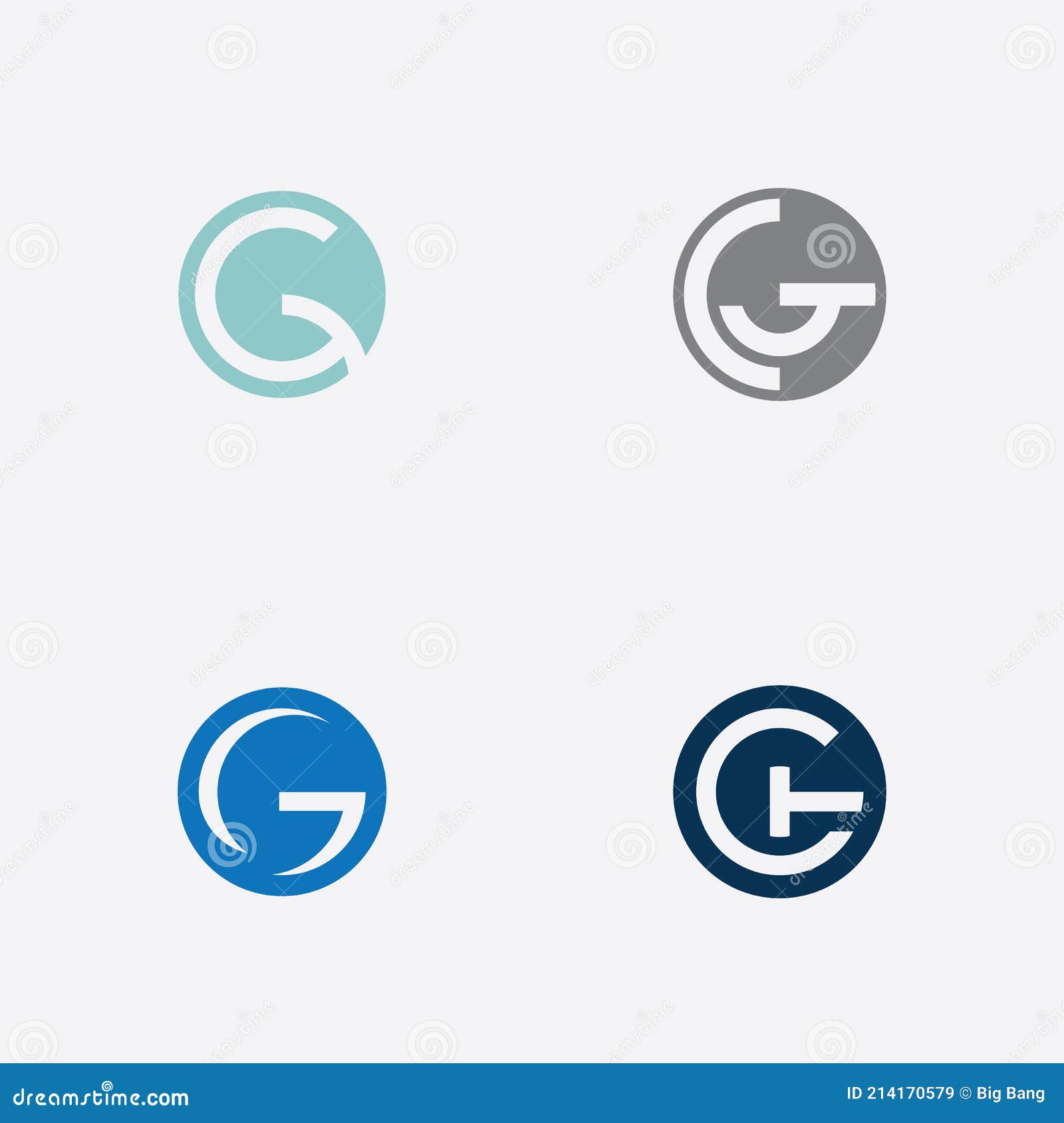 Initials G Logo Icon Vector Design Template Stock Vector - Illustration ...