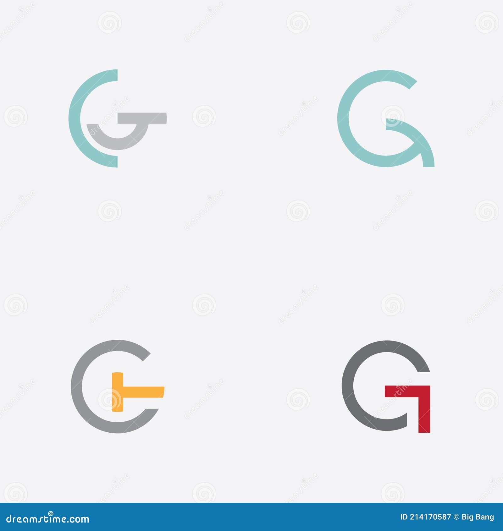 Initials G Logo Icon Vector Design Template Stock Vector - Illustration ...