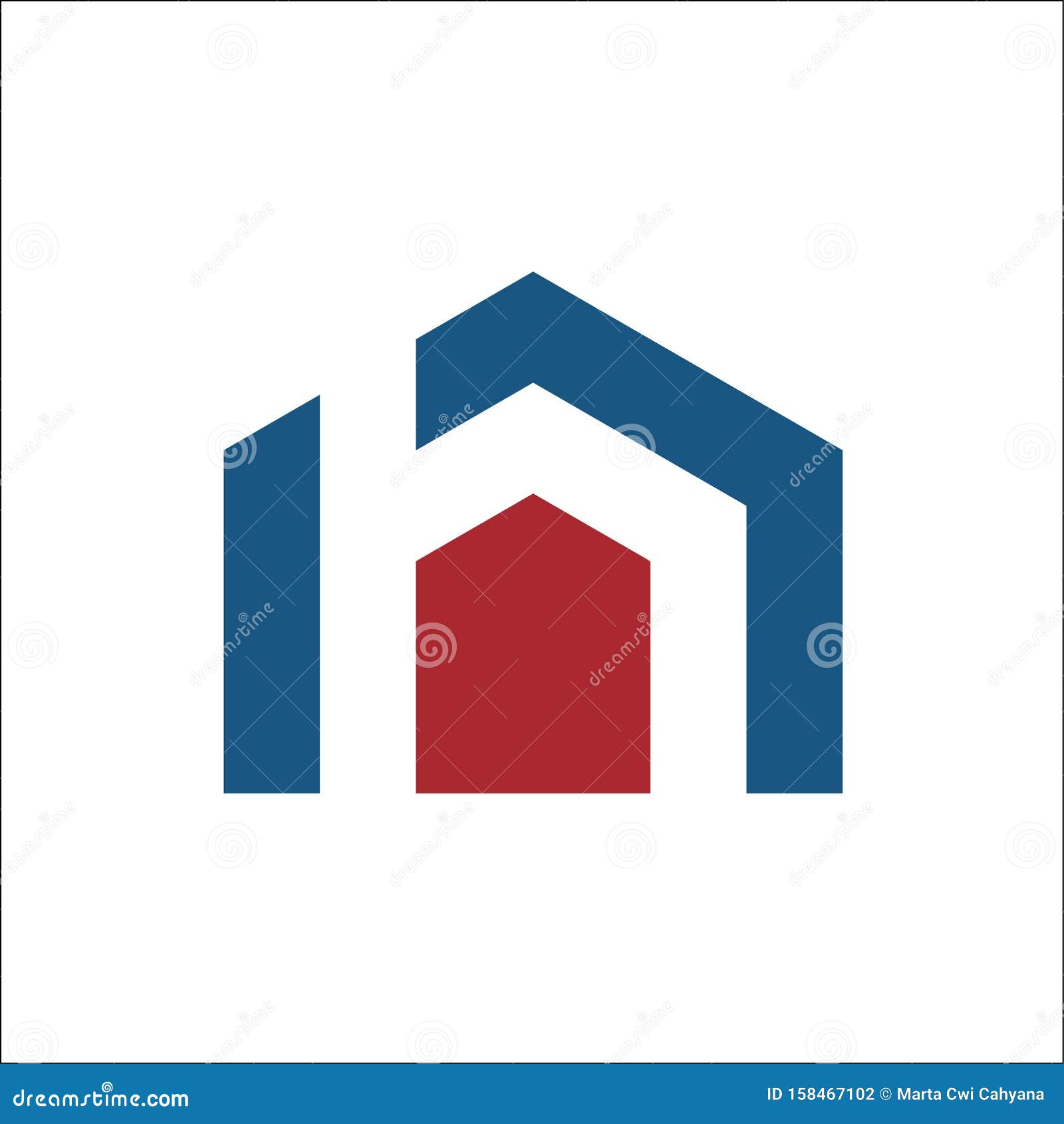 Initials H Home Logo Vector Stock Vector - Illustration of construction ...