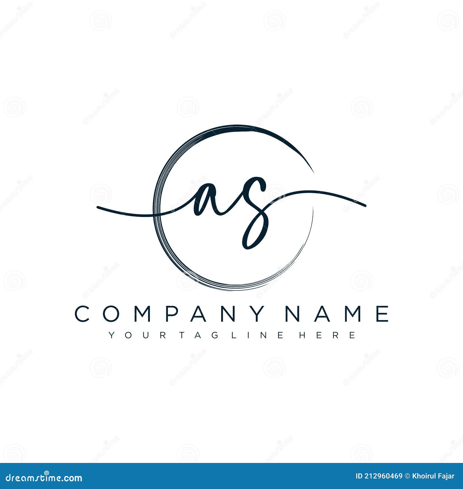 Initials Letter AS Handwriting Logo Vector Template Stock Vector ...