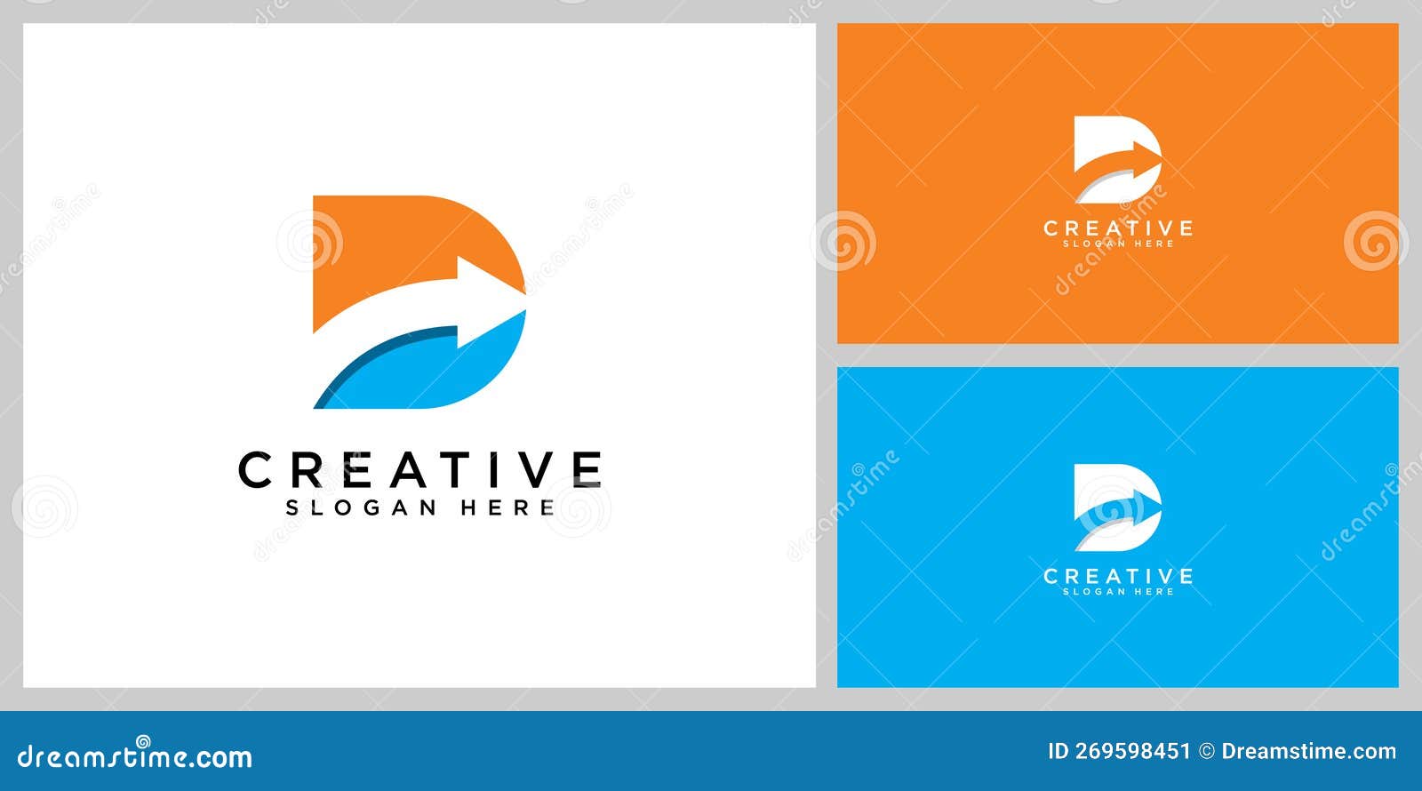 Initials Letter D Logo Vector Design Template Stock Vector ...