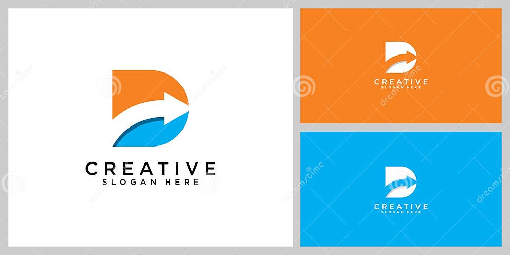 Initials Letter D Logo Vector Design Template Stock Vector ...