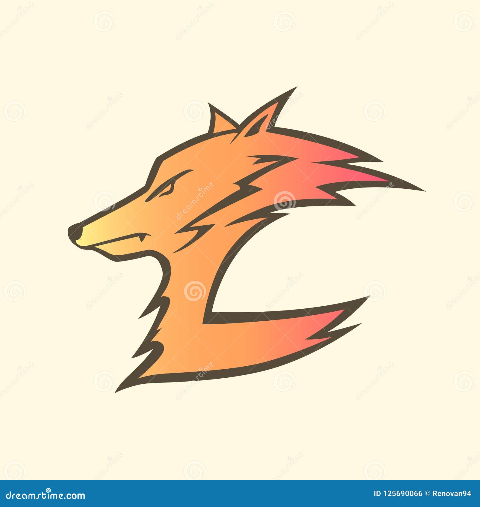 Letter A Wolf Logo Design Vector , Initial Gaming Logo | CartoonDealer ...