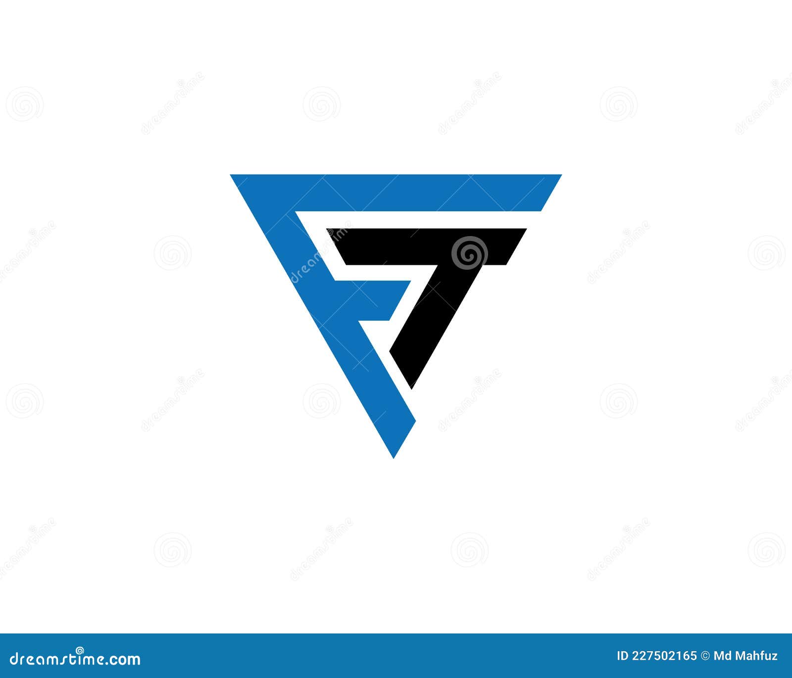 Initials letter FT logo stock vector. Illustration of number - 227502165