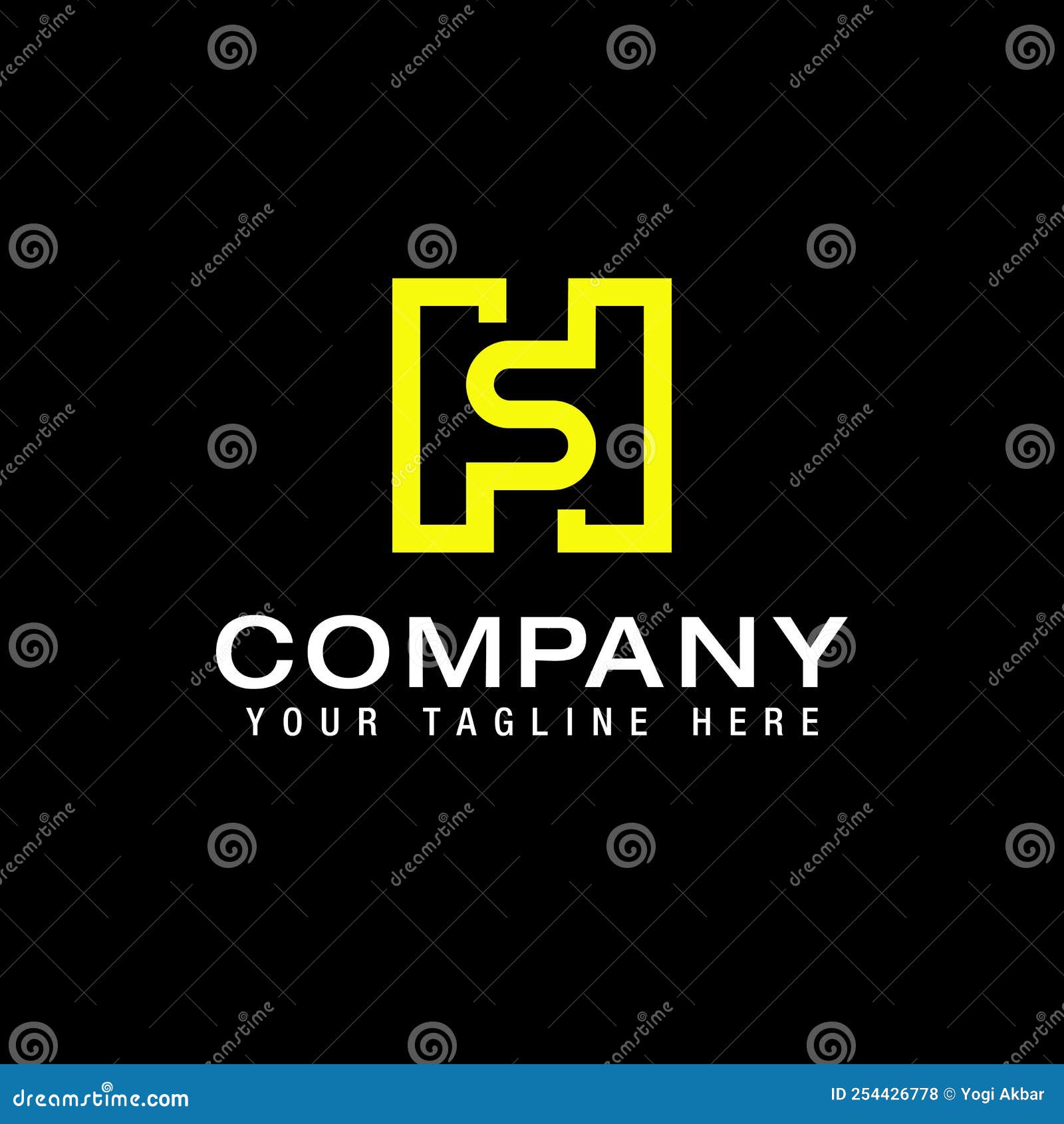 Initials Letter HS Logo Template Monogram SH Symbol Vector Stock Vector ...