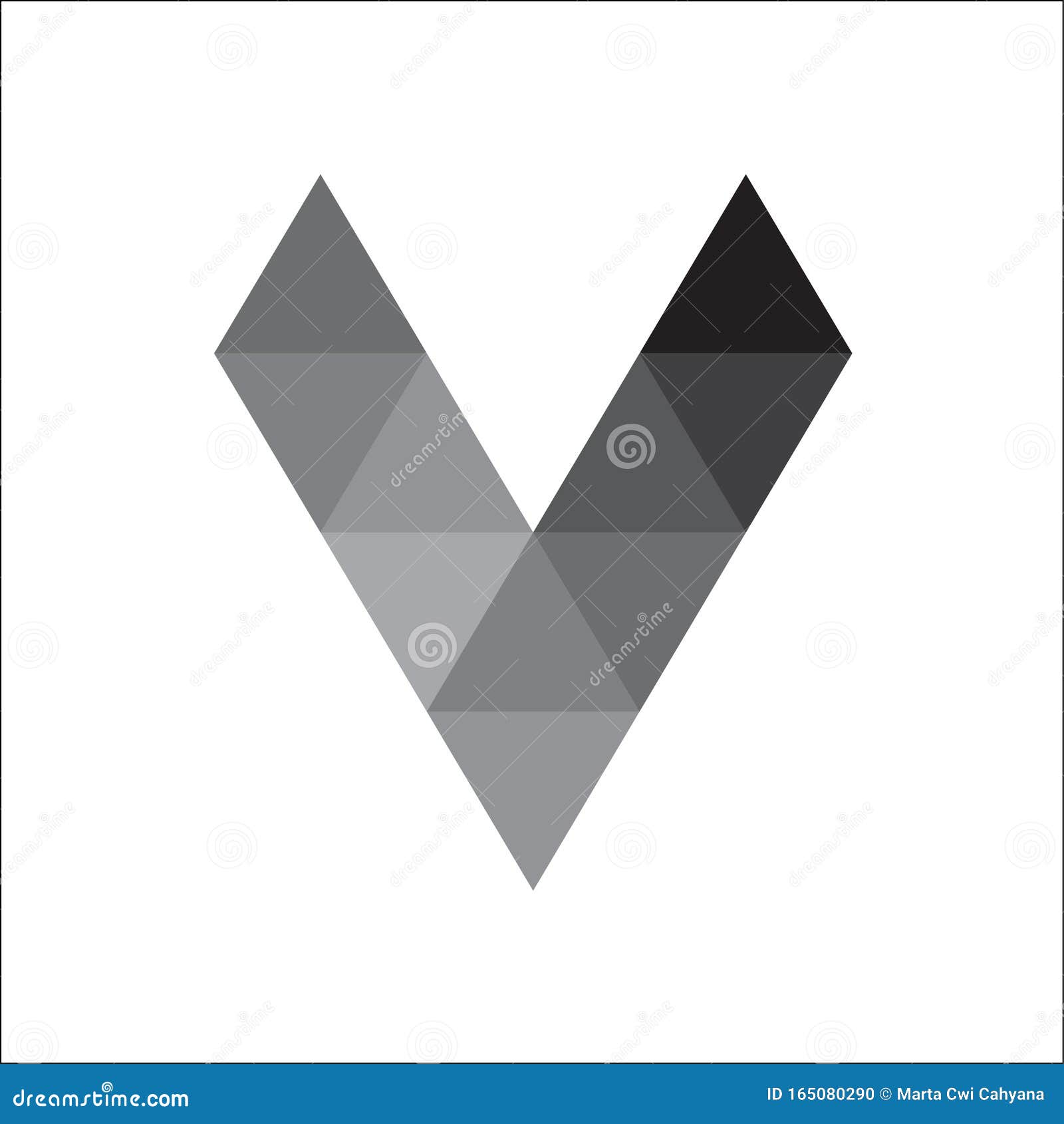 Initials Letter V Geometric Logo Vector Stock Vector - Illustration of ...