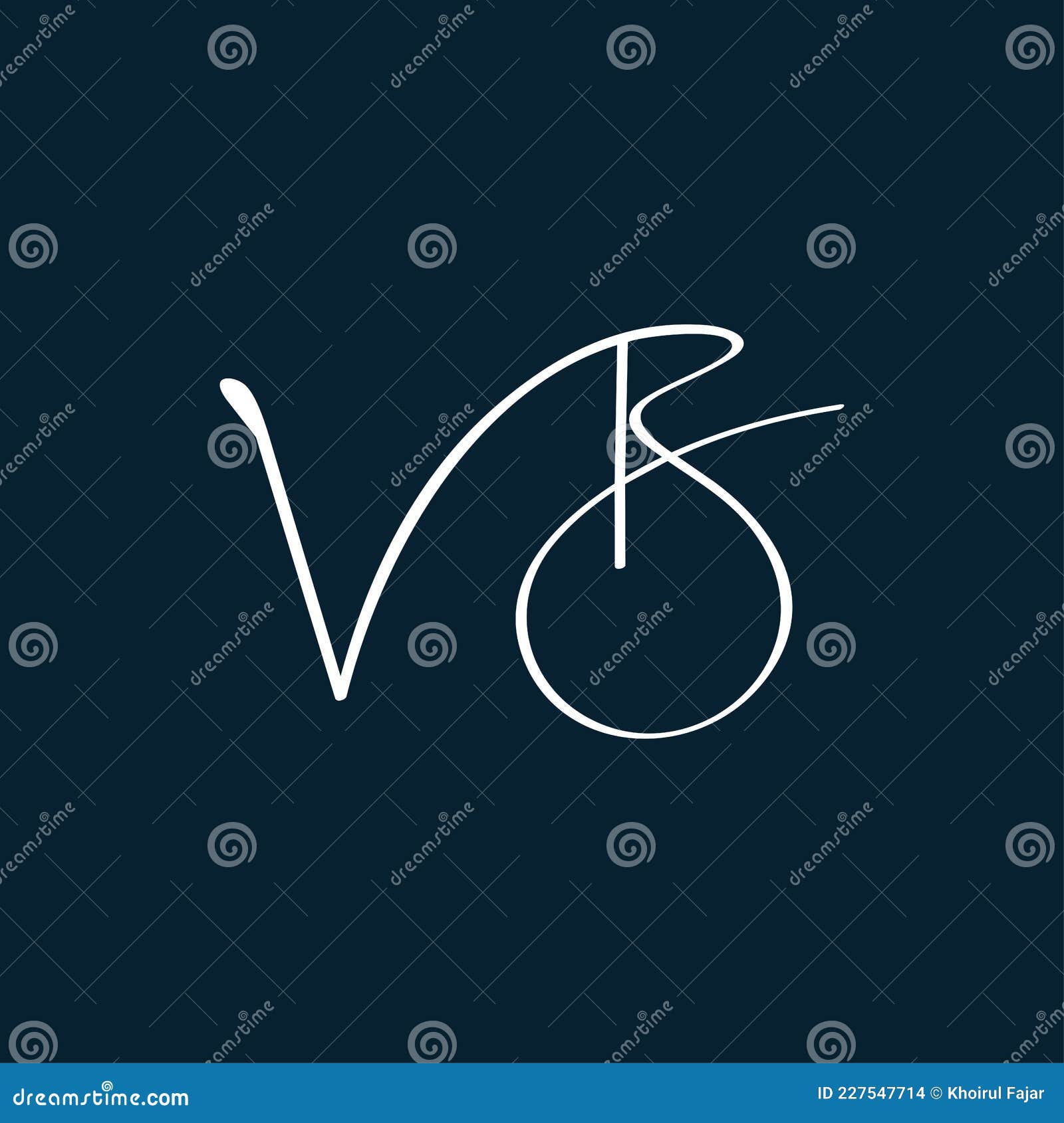 Initials Letter VB Handwriting Logo Vector Template Stock Vector ...