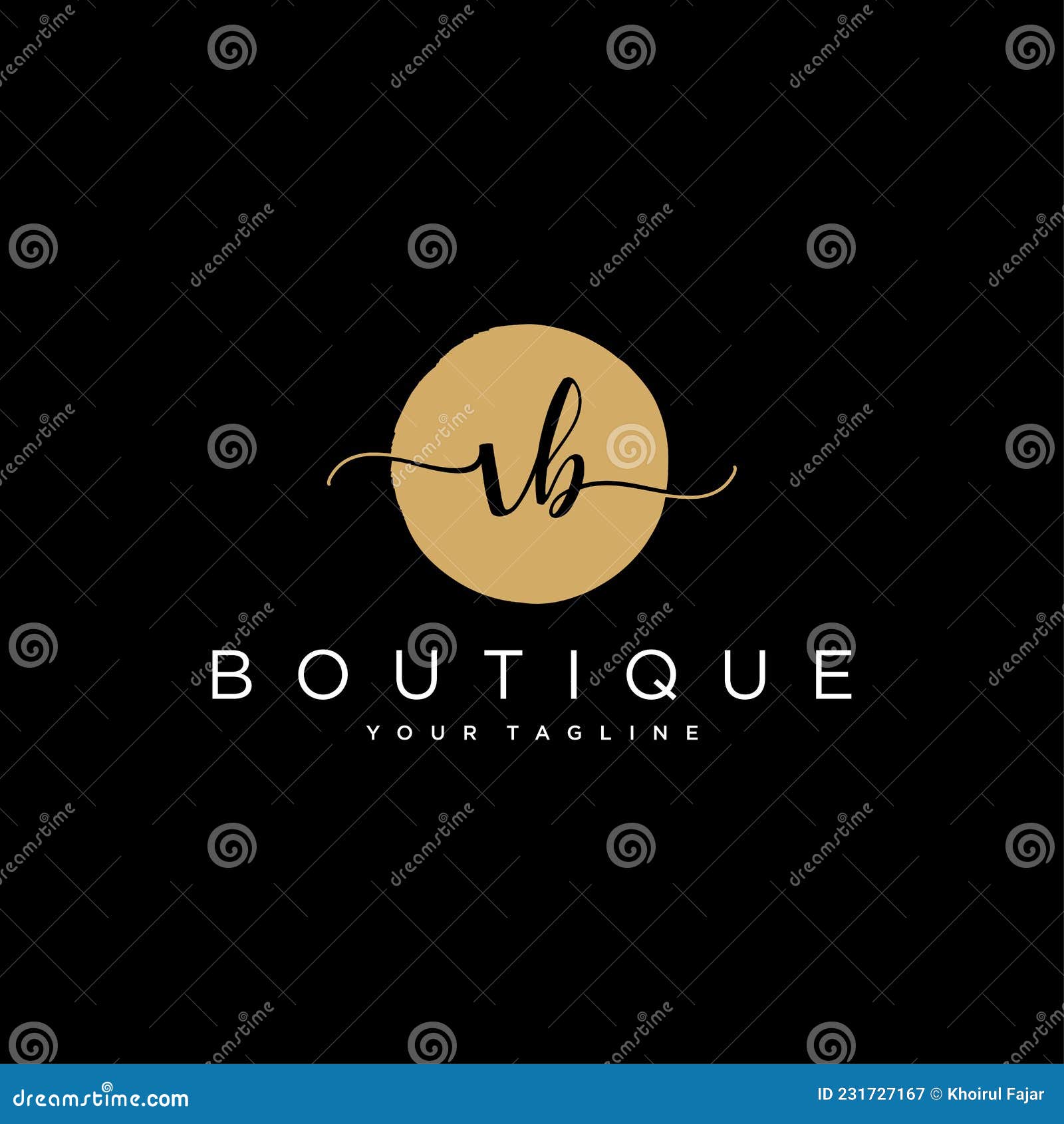 Initials Letter VB Handwriting Logo Vector Template Stock Vector ...