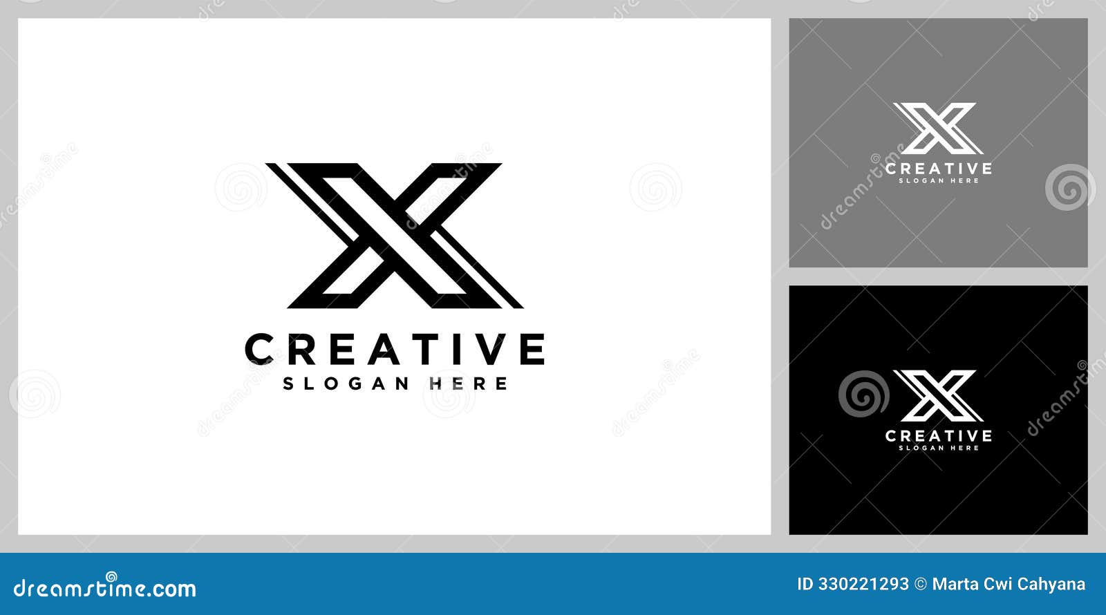 Initials Letter X Abstract Logo Cartoon Vector | CartoonDealer.com ...