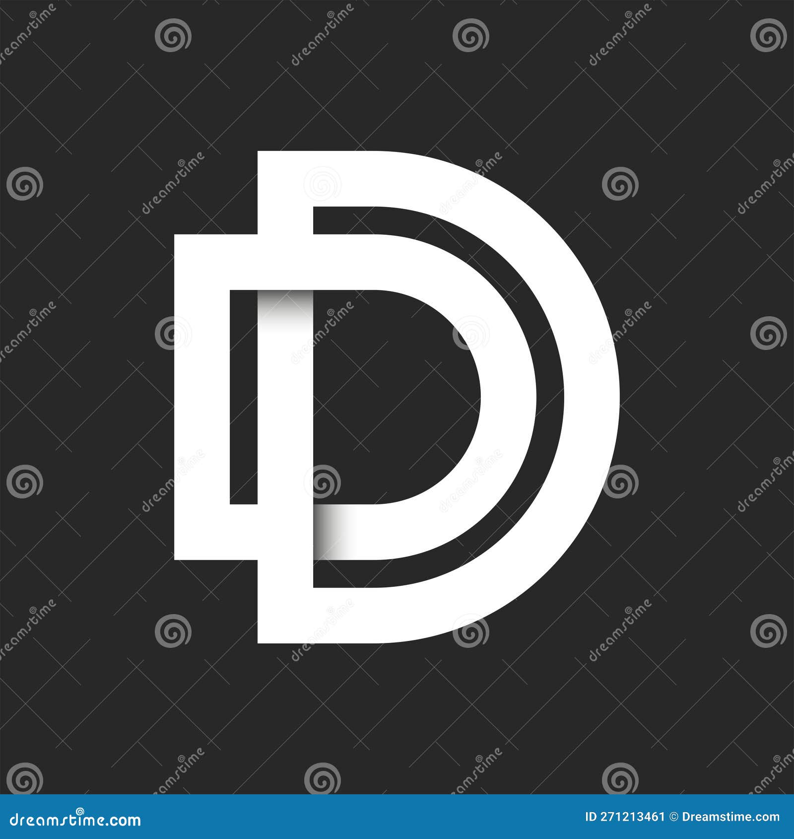 Initials Letters DD Shape Logo Monogram, Two Letters D Together ...