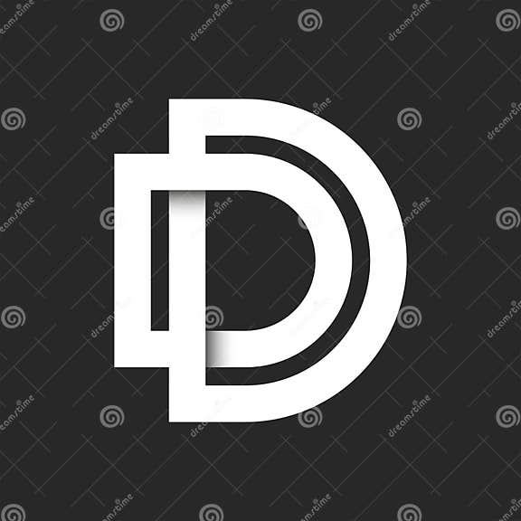 Initials Letters DD Shape Logo Monogram, Two Letters D Together ...