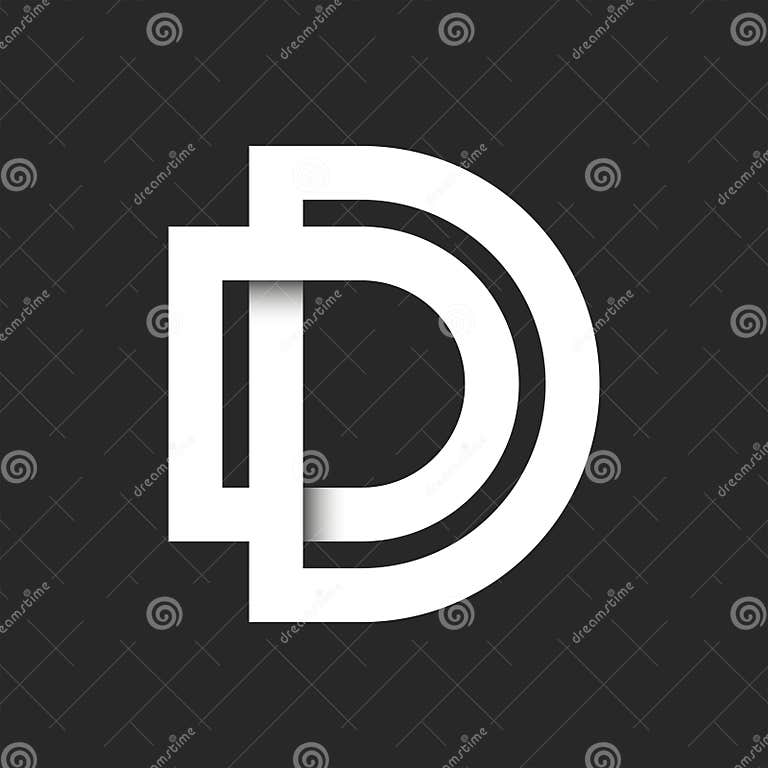 Initials Letters DD Shape Logo Monogram, Two Letters D Together ...