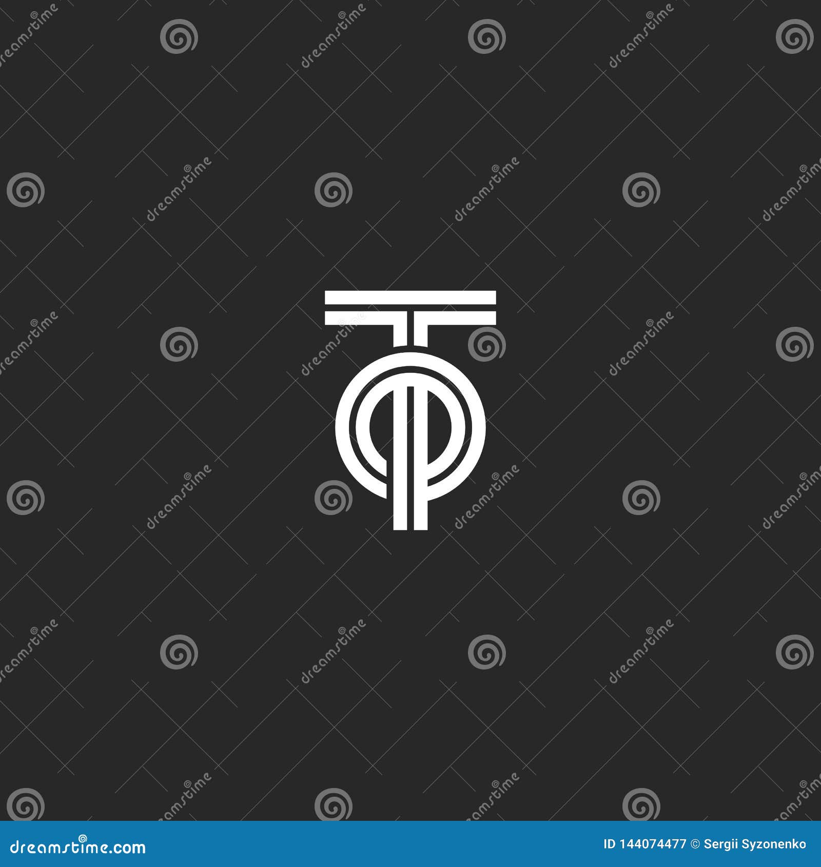 Initials Letters TO or OT Creative Logo Monogram, Overlapping Two ...