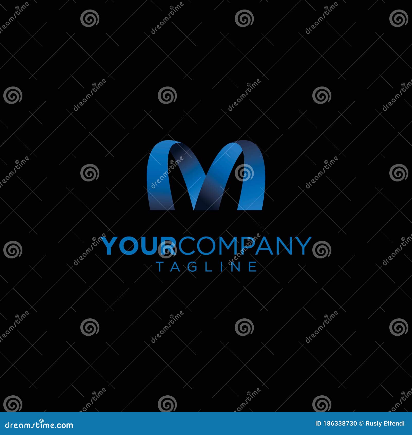 The Initials M Logo is Futuristic and Modern Stock Vector ...