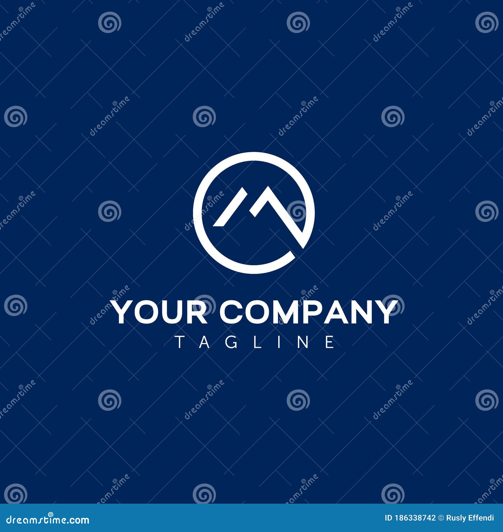 Modern and Unique M Initial Logo Design Stock Vector - Illustration of ...