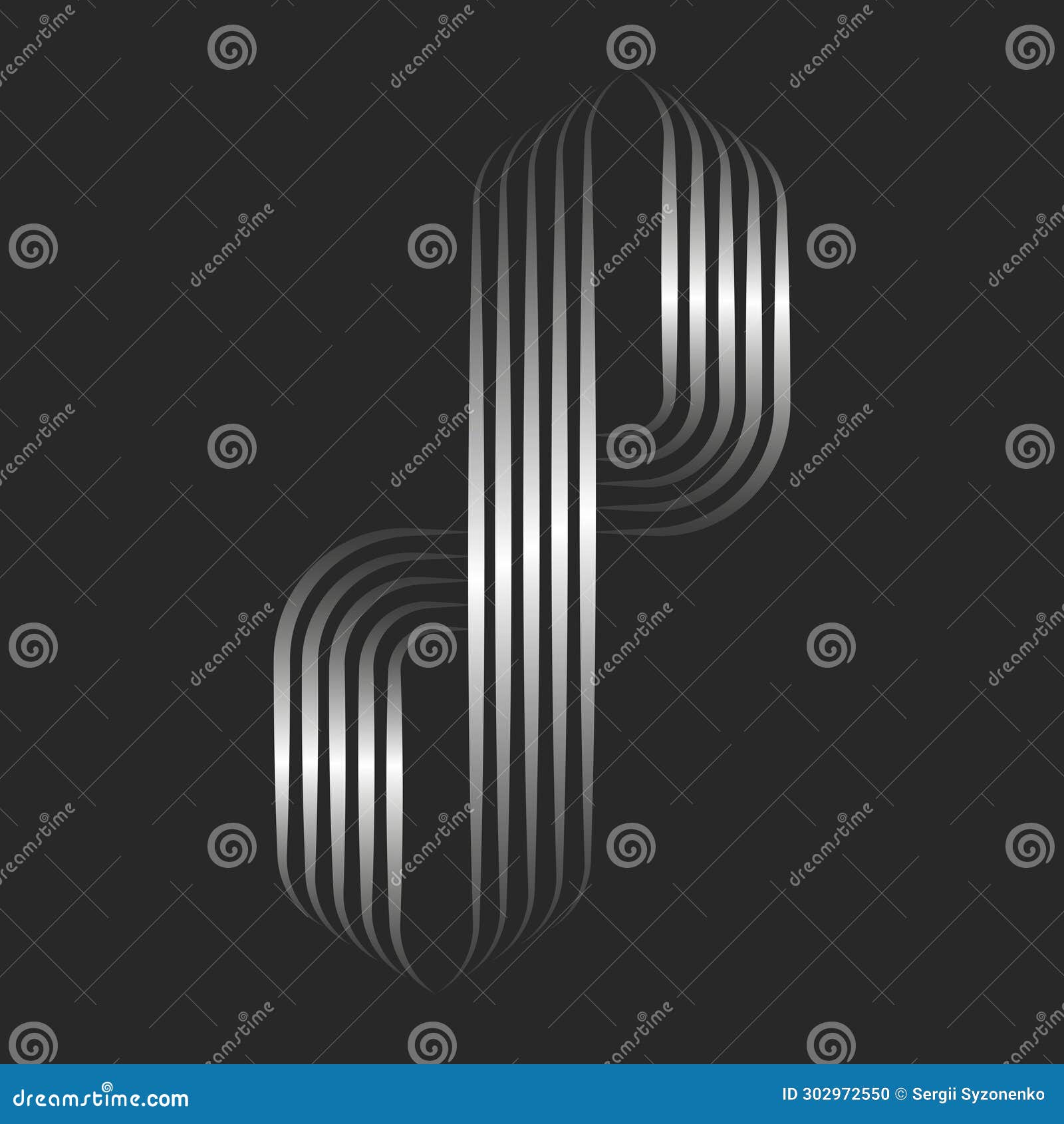 Initials Monogram Dp or Pd Letters Logo Silver Linear Emblem ...