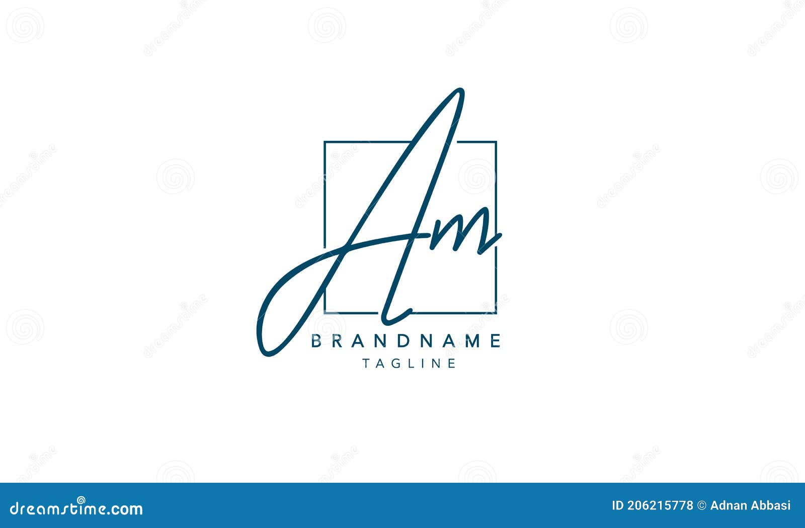 Initials Monogram logo am stock illustration. Illustration of emblem ...