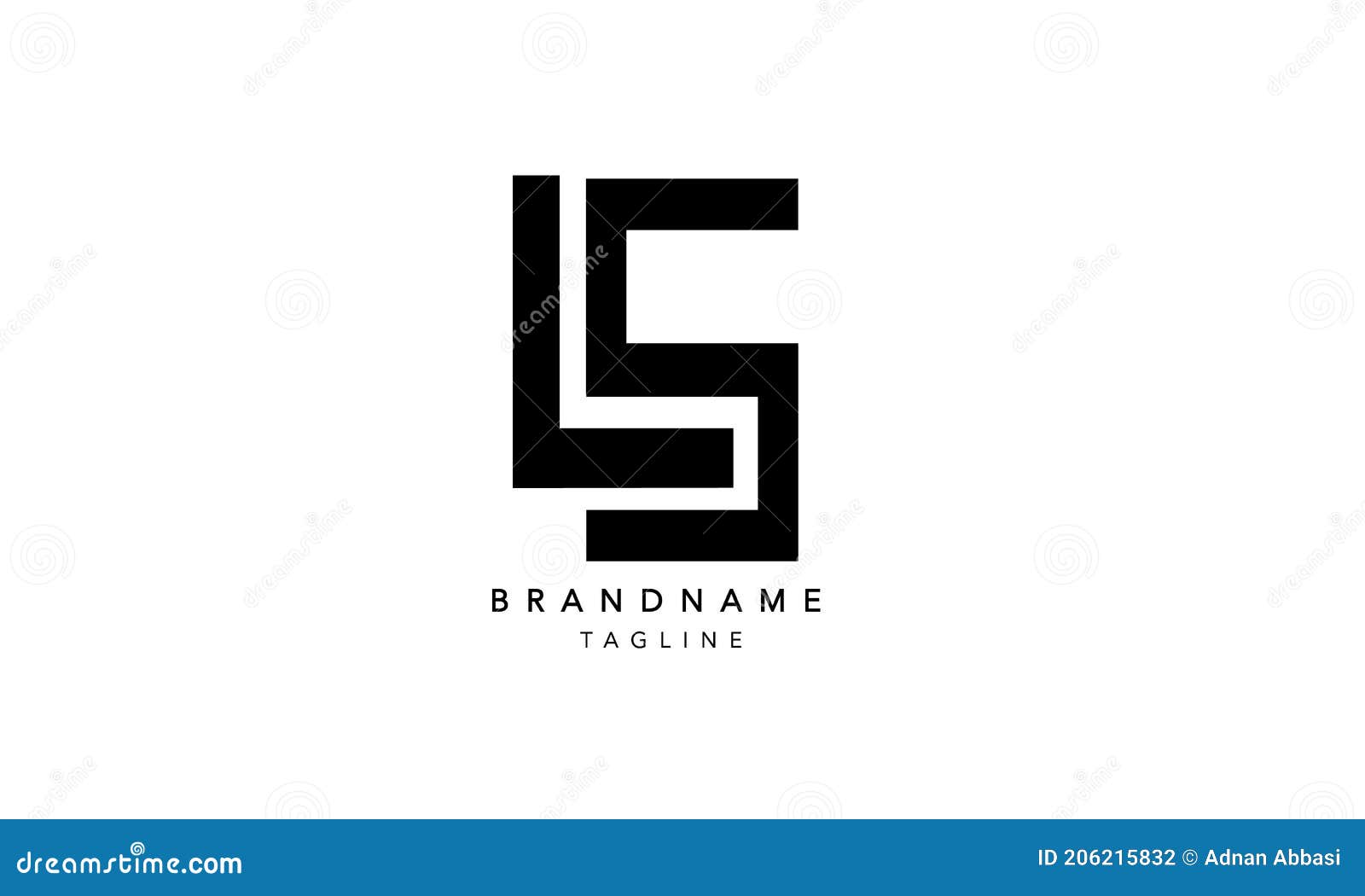 Initials Monogram logo LS stock vector. Illustration of alphabet ...