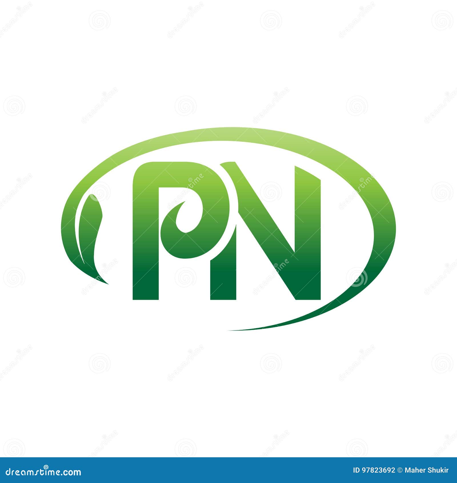 Initials PN logo stock vector. Illustration of concept - 97823692